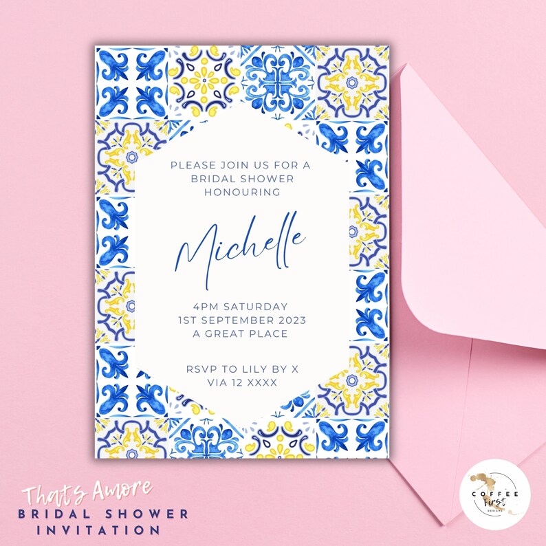 That's Amore Thats Amore Bridal Shower Italian Editable Italian ...