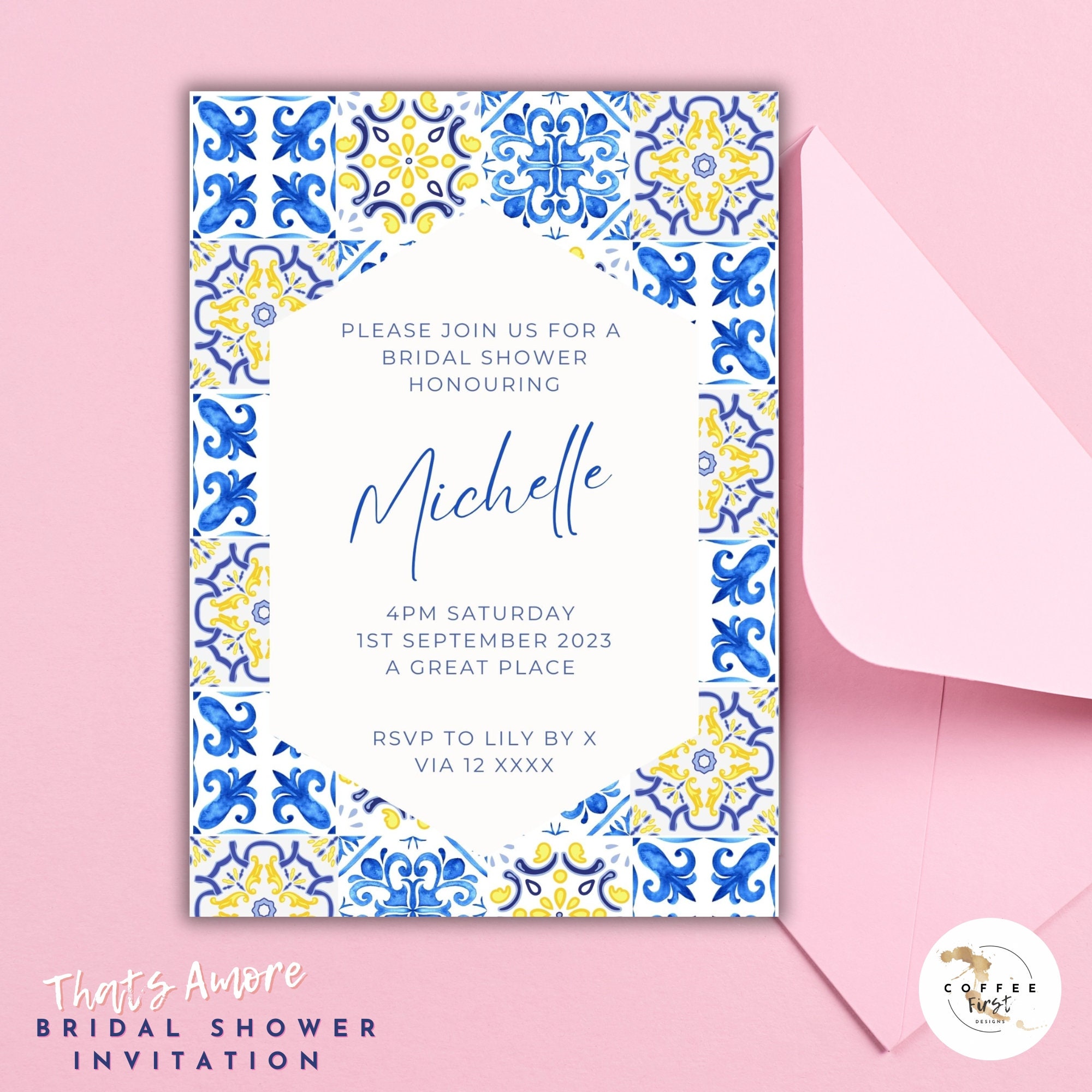 That's Amore Thats Amore Bridal Shower Italian Editable Italian ...