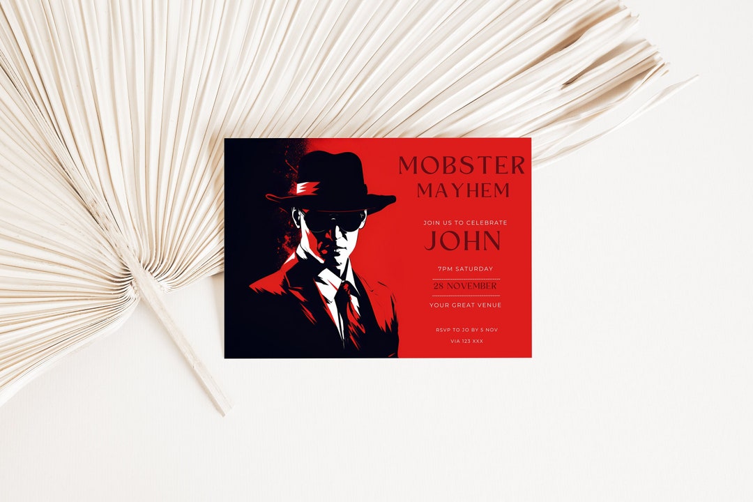 Mafia Invitation, Mob Party, Invite, Narco, Gangster and Flappers ...