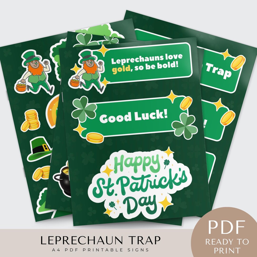 St Patricks Day Leprechaun Trap, Bait, March, Sheets, Kids Activity ...