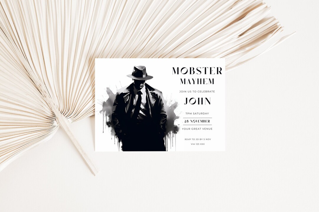 Mafia Invitation, Mob Party, Invite, Narco, Gangster and Flappers ...