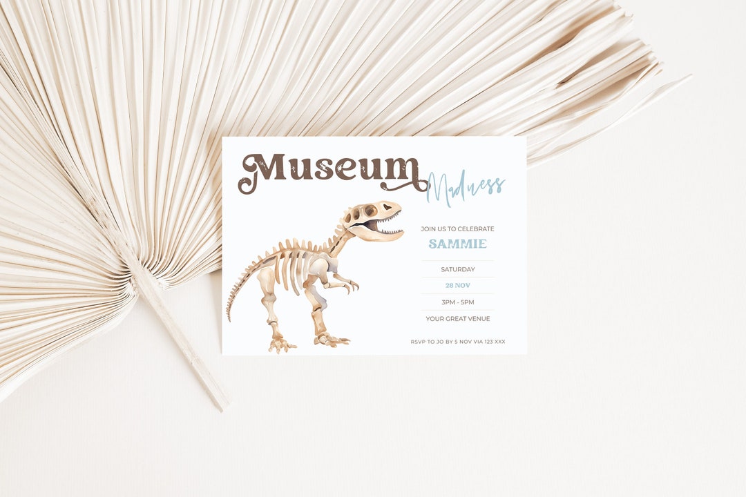 Museum Birthday Invitation, Invite, Party, Gender Neutral, INSTANT ...