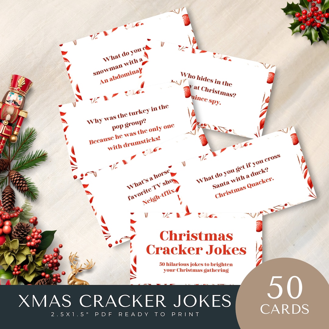 Jokes for Christmas Crackers, Table Talkers, Xmas Party Fun, Bon Bons ...