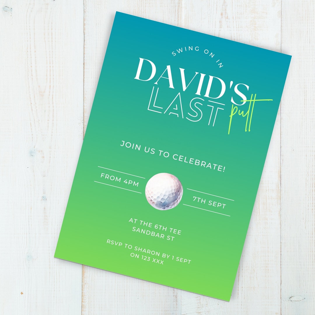 Bachelor Party Golf Invite, Bucks, Par Tee, Dad Birthday Invitation ...