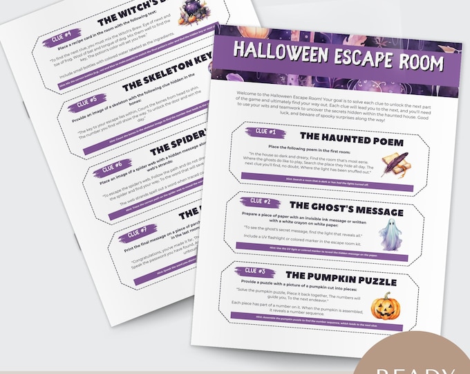 Escape Room for Kids - Printable Party Game – Paranormal Investigator ...