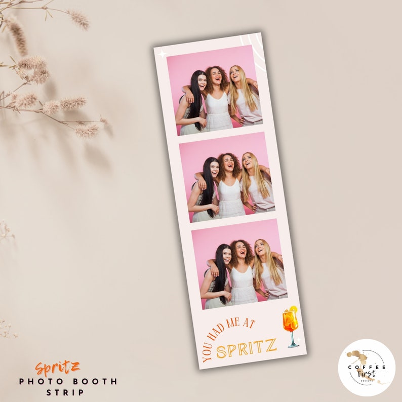 Love at First Spritz Bridal Shower Photo Booth Template, Instant ...