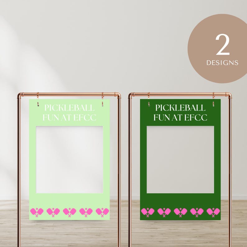 Pickleball Party Selfie Frame, Photo Booth, Canva, Corporate Theme ...