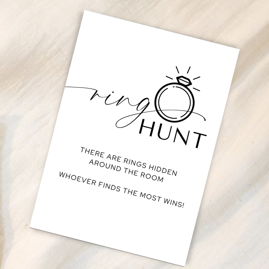 Diamond Ring Bridal Shower Game, MINIMALIST Bridal Shower, Editable ...