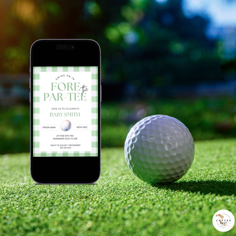 Golf Shower Invites, Golfing Party Invitation, Tee Time, Baby, Couples ...