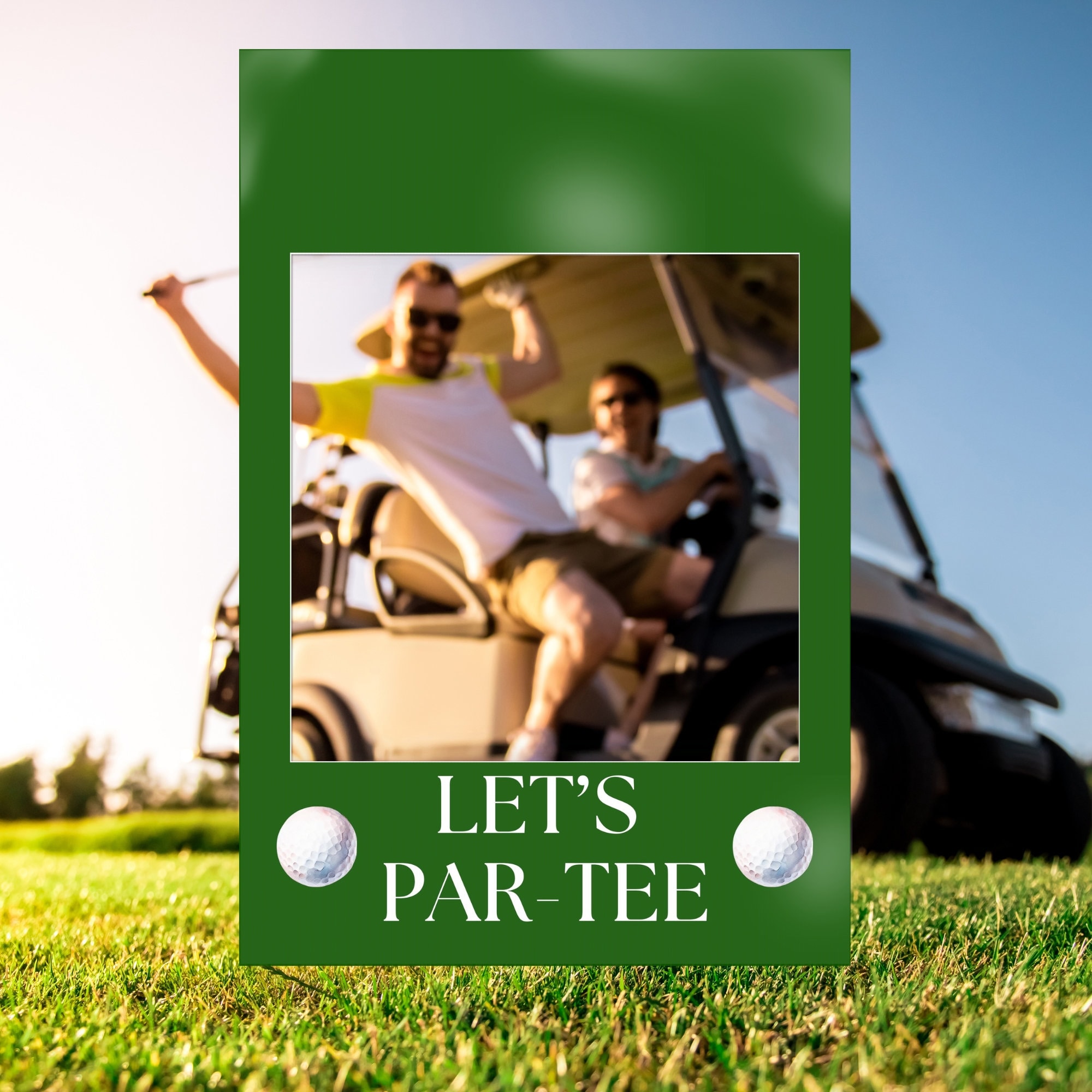 Let's Par-tee GOLF Selfie Frame, Photo Booth, Canva, Corporate Golf ...