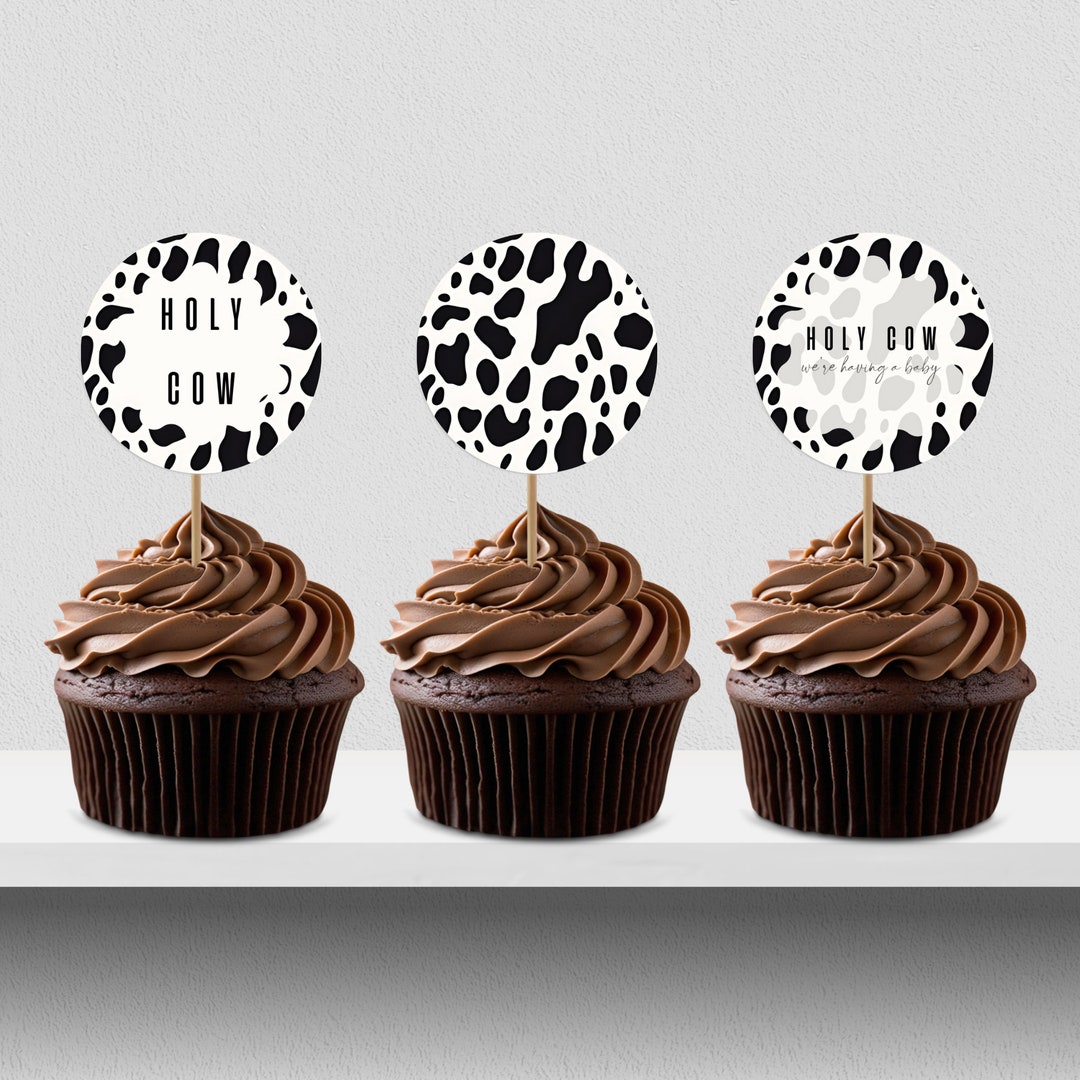 Holy Cow Baby Shower Cupcake Topper, I'M One Decorations, Barn Theme ...