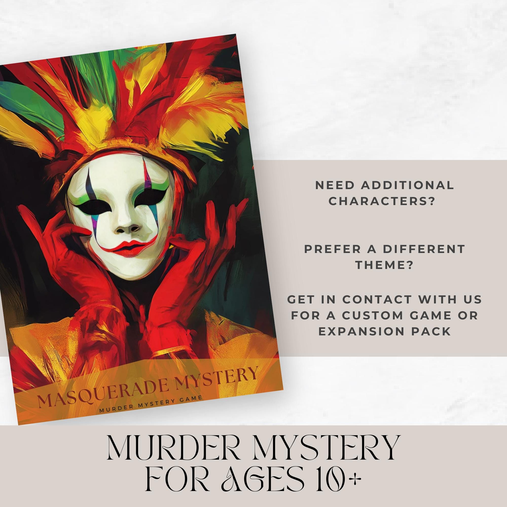 Murder Mystery Party for Teens, Printable Game, Carnival Theme, Role ...