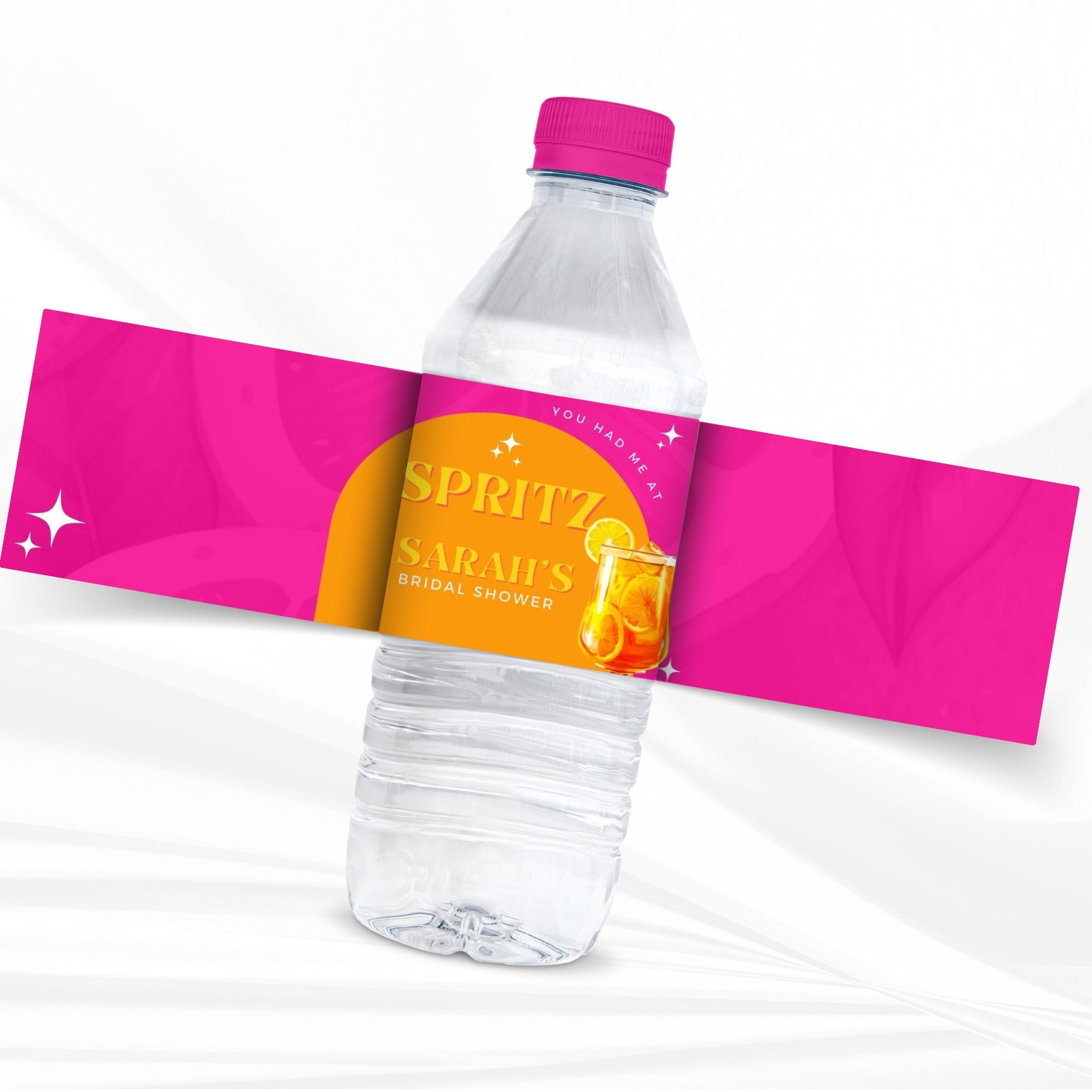 Aperol Spritz Water Bottle Label, Shower Favors, Aperol Spritz Bar Sign ...
