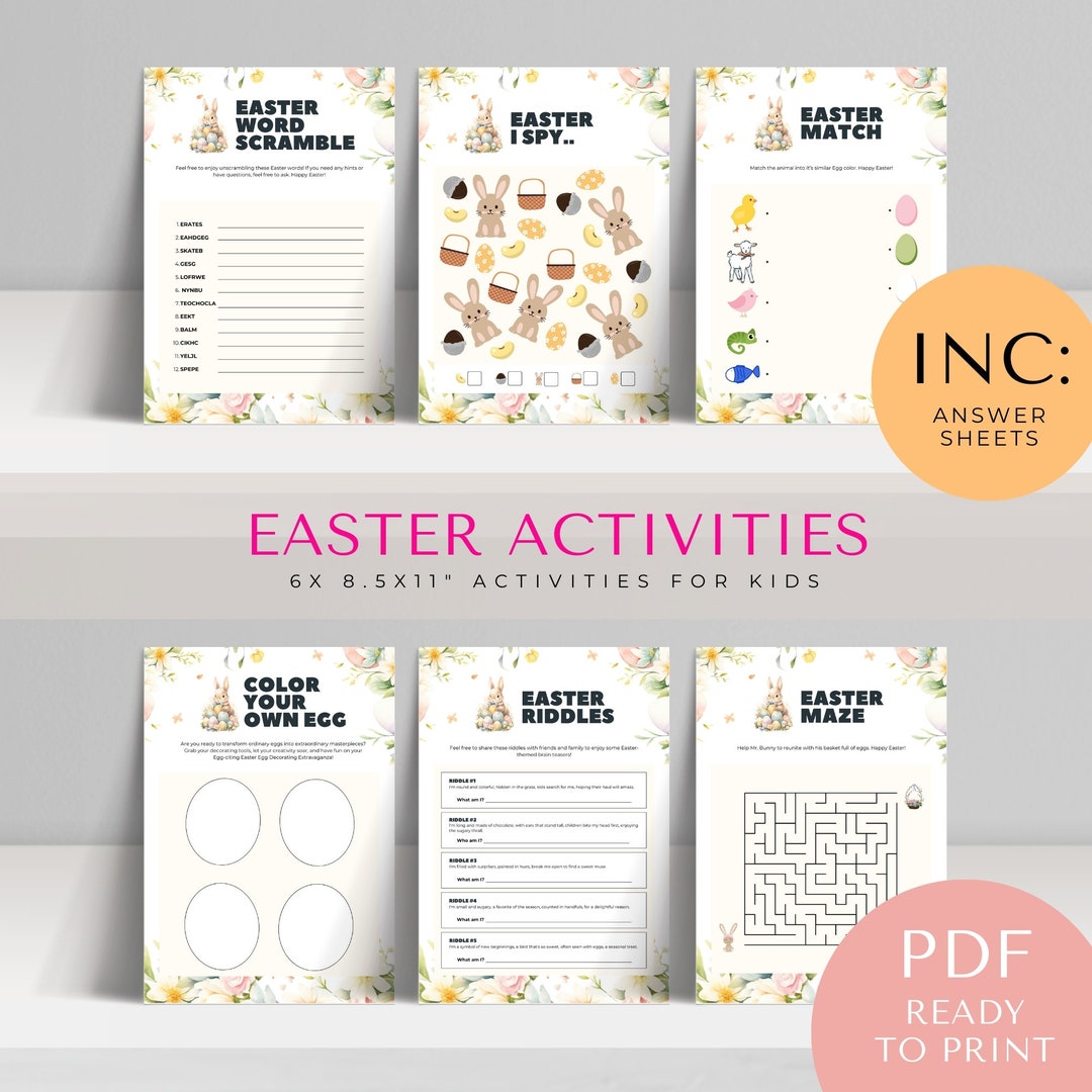 Easter Activity Sheet for Kids, Preschool Worksheets, Printables, Pages ...
