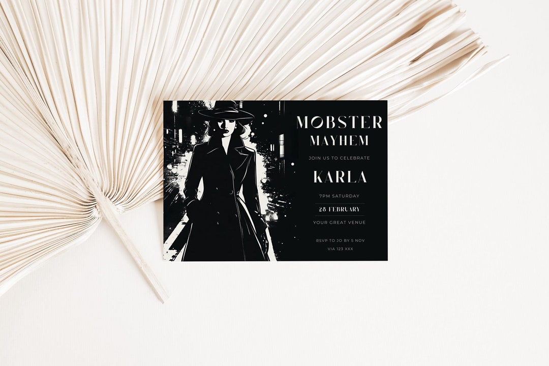 Mafia Invitation, Mob Party, Invite, Narco, Gangster and Flappers ...