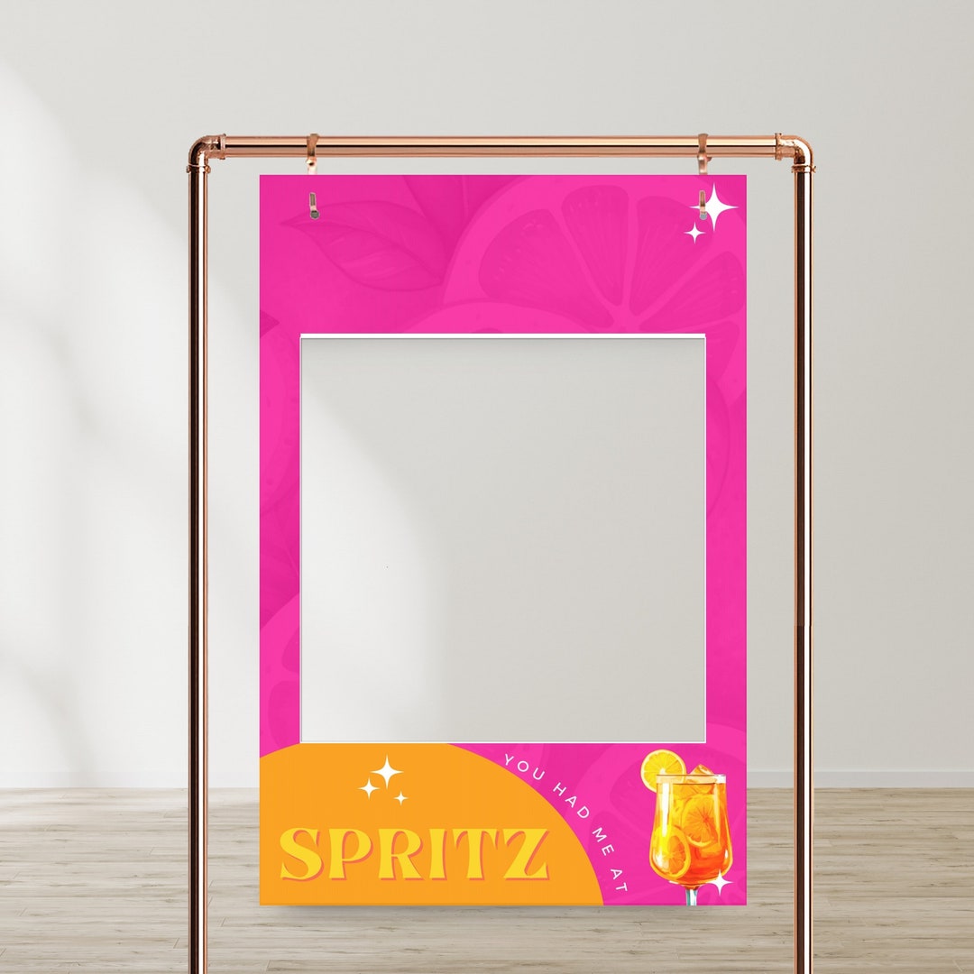 Aperol Spritz Bridal Shower Selfie Frame, Love at First Spritz, Custom ...