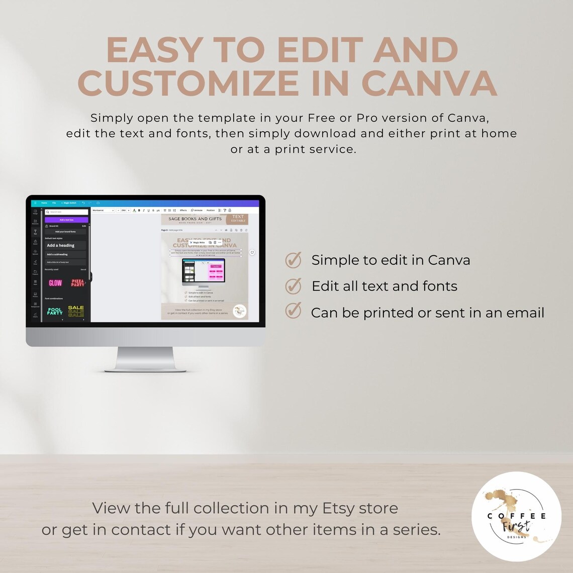 Wave Frame Wedding Invite, Invitation, Modern, Wavy Border, Instant ...