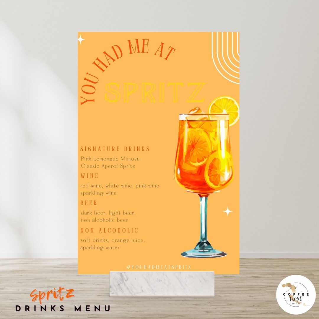 Bridal Shower Menu | Aperol Spritz Recipe | Allegra Collection | Love ...
