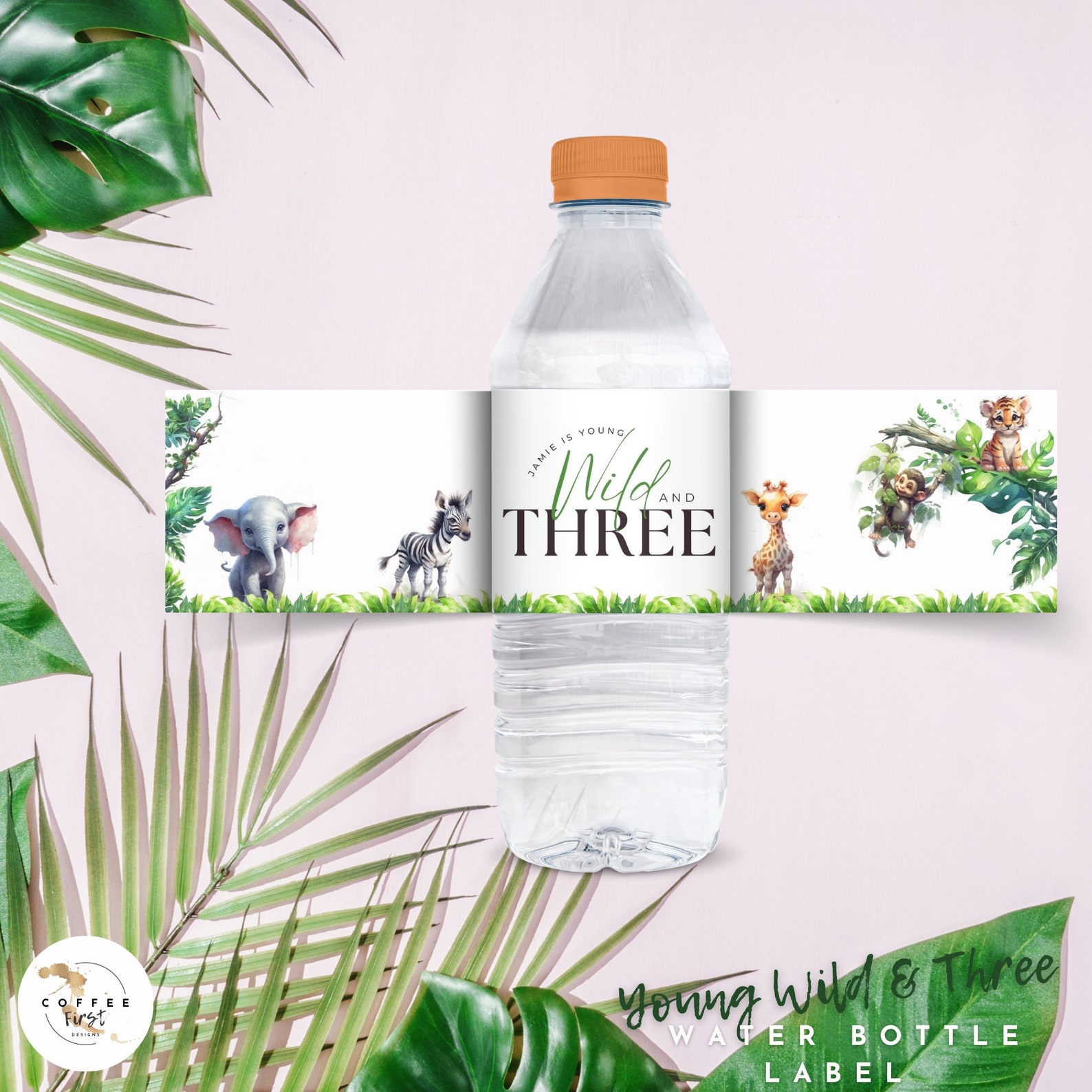 3rd Birthday | Wild & Three Cake Topper | Third Birthday Cake Topper ...