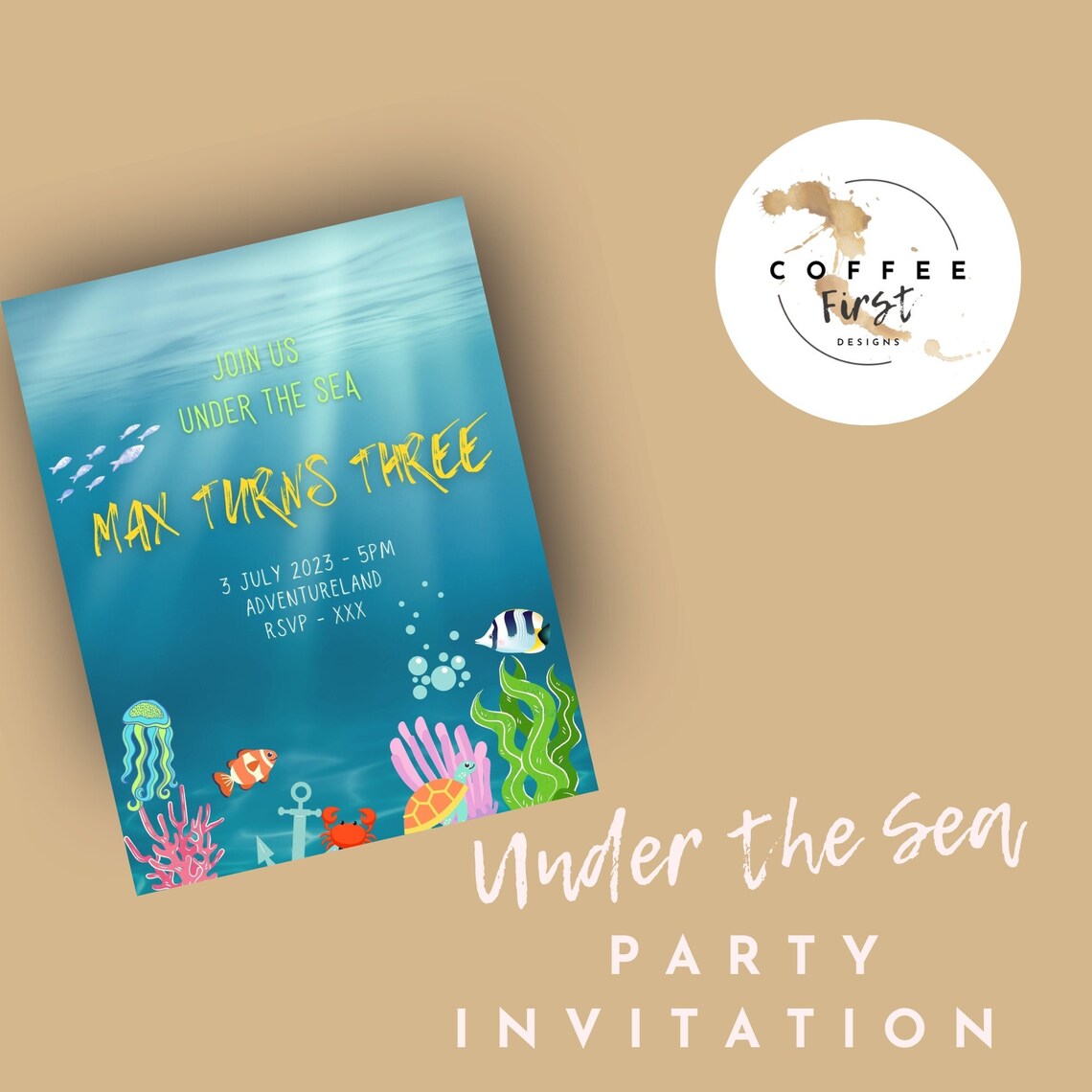 UNDER THE SEA Chocoate Bar Wrapper, Kids Birthday, Kids Party ...