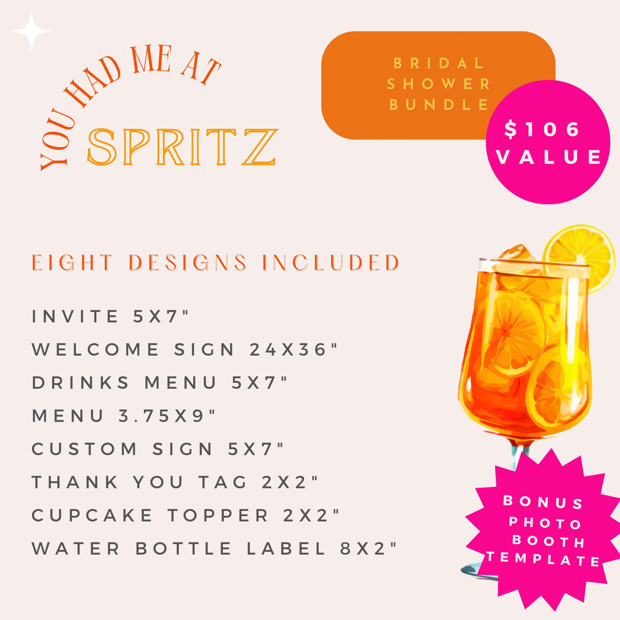 Bridal Shower Aperol Spritz Bundle | Aperol Spritz | Love at First ...