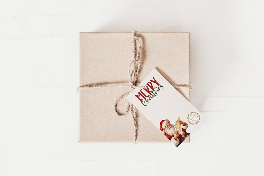 Santa Nice List Gift Tag, Printable Christmas Gift Tag, Gifts for Kids ...