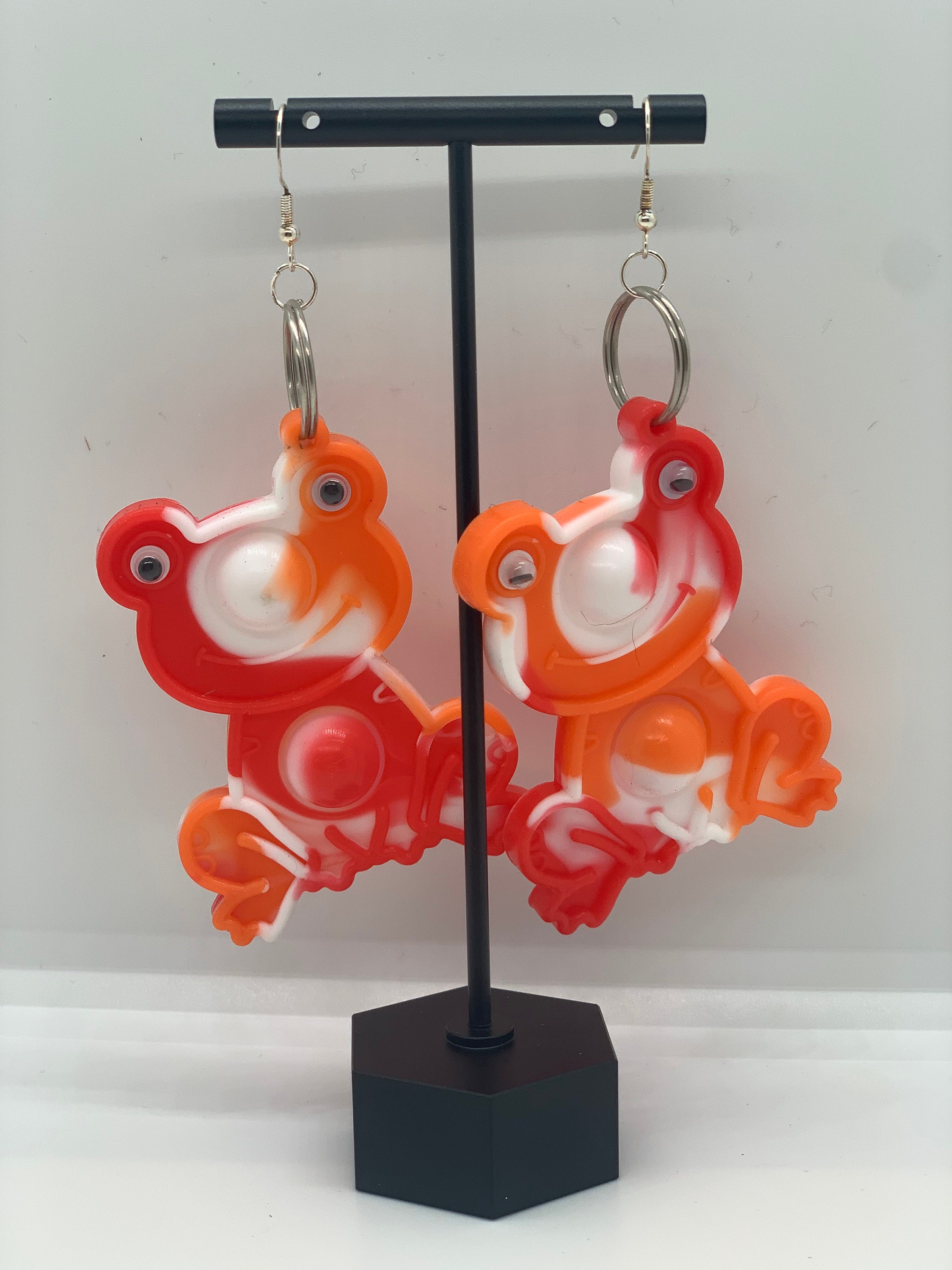 Functional Frog Pop It Fidget Toy Novelty Earrings - Etsy