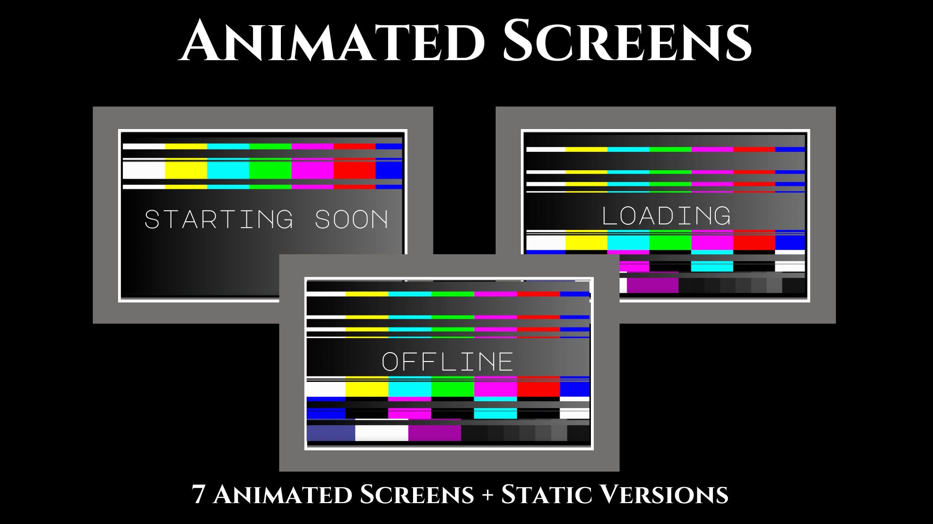 Animated Retro Screen Vtuber Bundle Screens for Twitch, Lofi Aesthetic ...