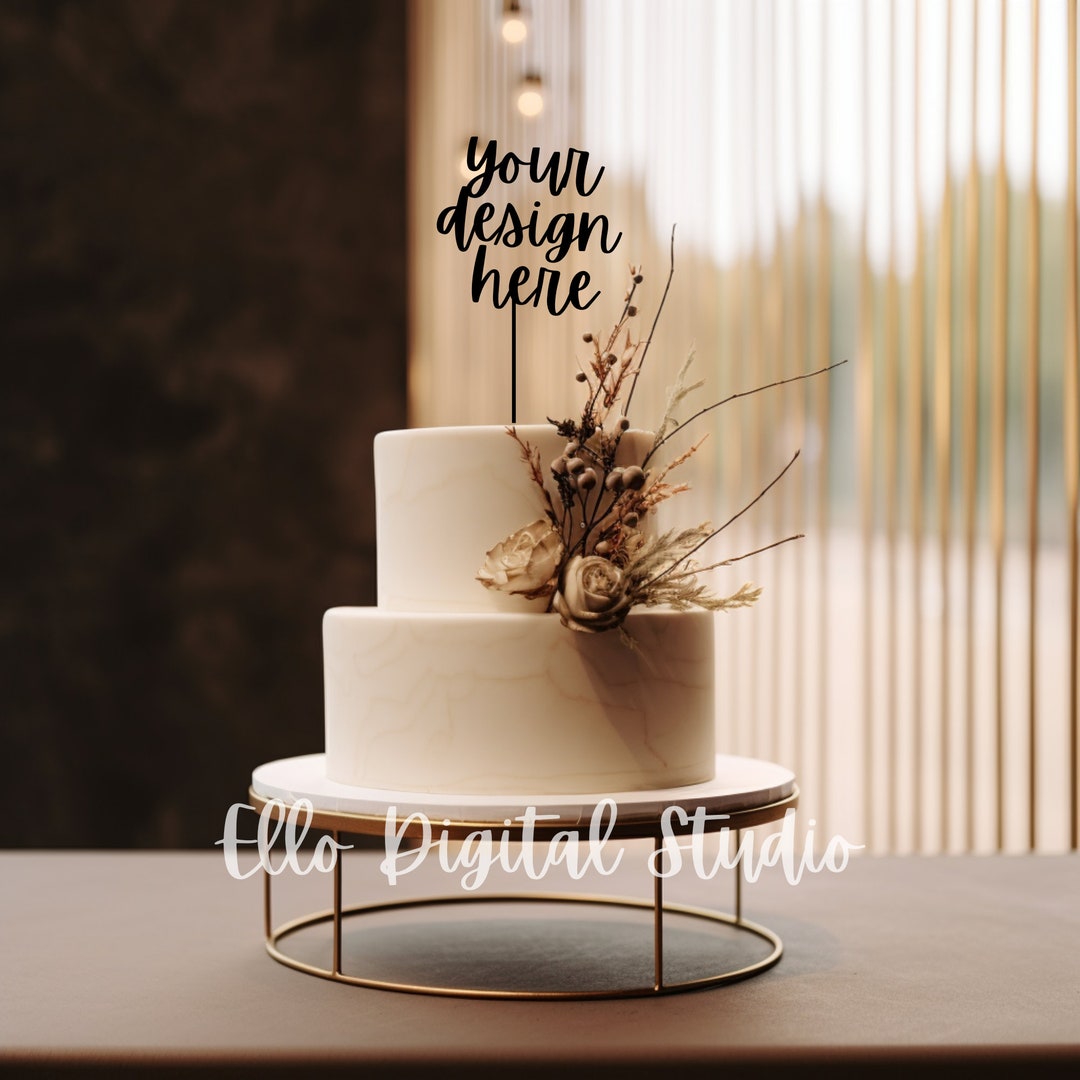 Cake Topper Mockup, Birthday/wedding Cupcake Mockup, Baby Shower Cake ...