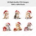Christmas Cats Watercolor Clipart Bundle 30 PNG Festive Cat Kitten ...