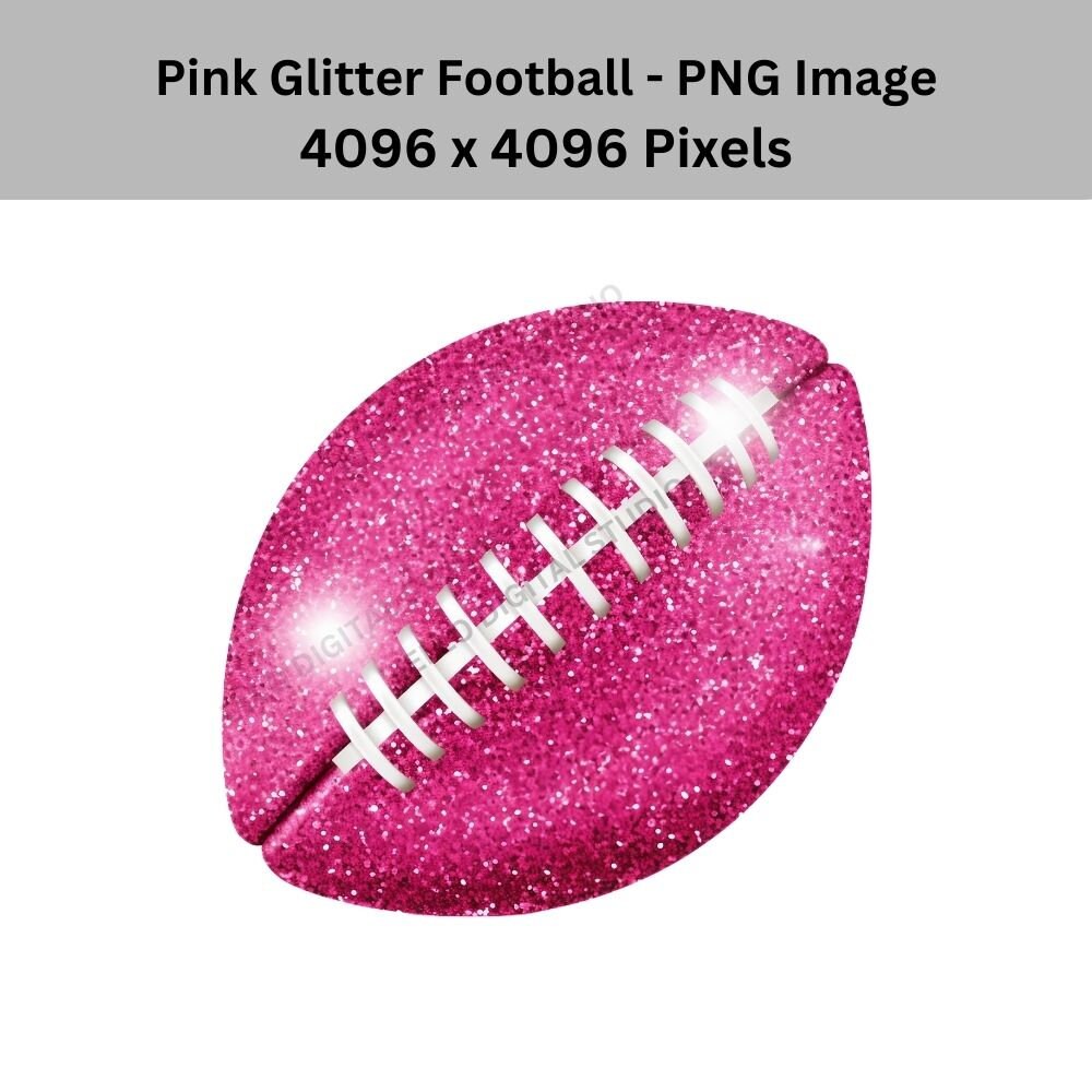 Pink Football PNG Faux Glitter Pink Football Clipart Faux Sequins ...