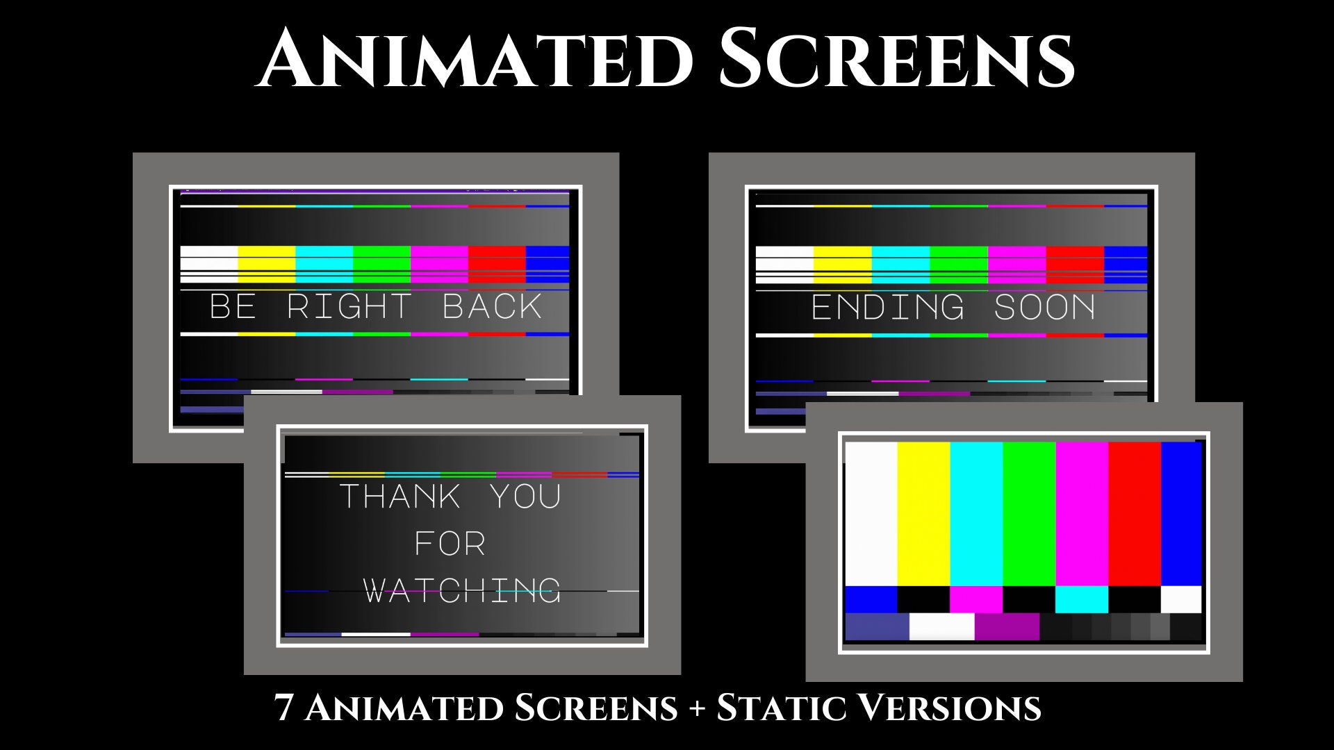 Animated Retro Screen Vtuber Bundle Screens for Twitch, Lofi Aesthetic ...