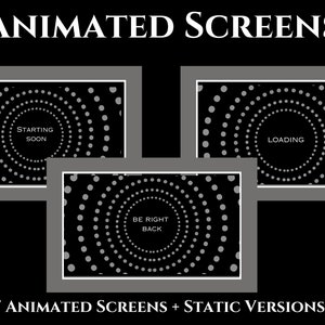 Animated Spiral Vtuber Bundle Screens for Twitch, Lofi Aesthetic, Overlay Pack, Starting Screen ...
