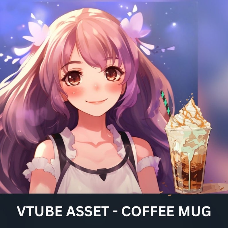 Vtuber Asset Coffee Cute Mug With Logo Vtube Vtubing Twitch Cup Cafe - Etsy