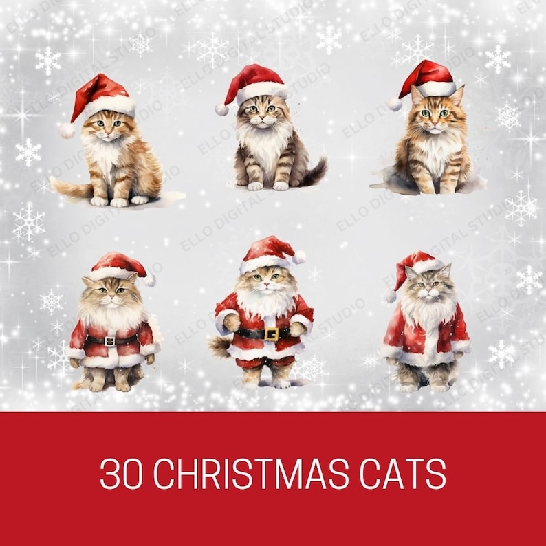 Buy Christmas Clipart Mega Bundle, 43 PNG Images, Transparent ...