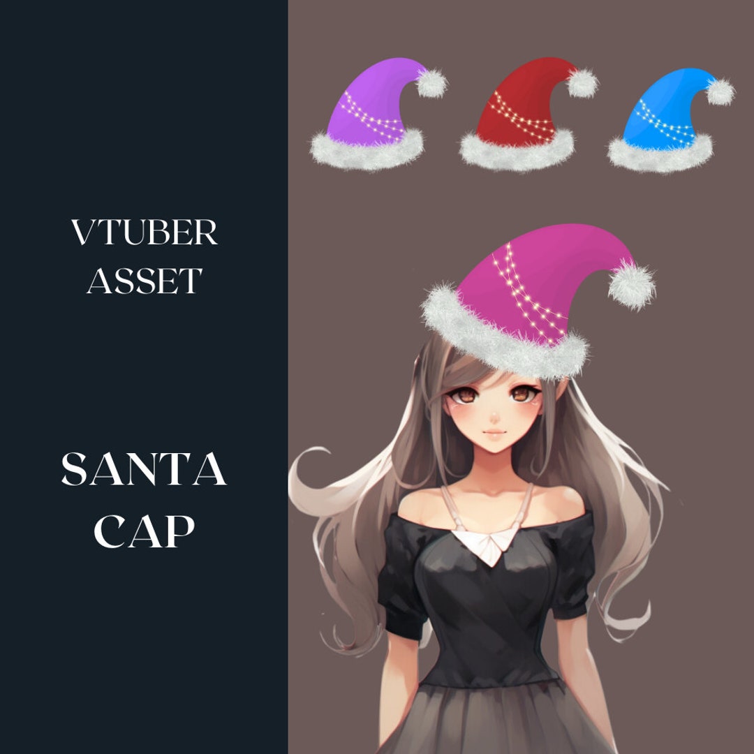 Vtuber Santa Hats, Set of 4, Twitch, Youtube, Head Prop Asset ...