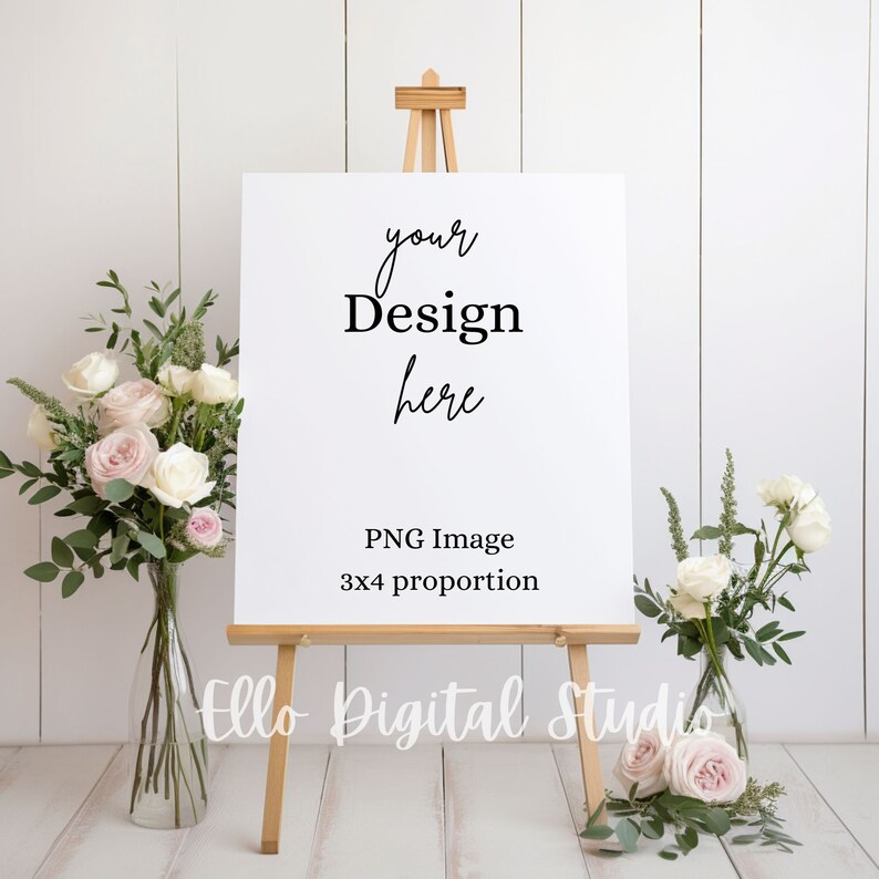 Welcome Board Mockup, Wedding Sign Mockup, Easel Mockup, Baby Shower ...