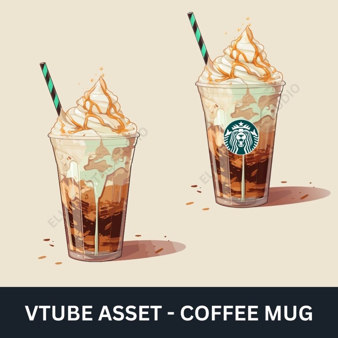 Vtuber Asset Coffee Cute Mug With Logo Vtube Vtubing Twitch Cup Cafe - Etsy