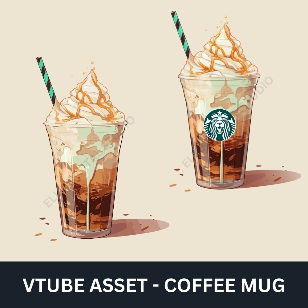 Vtuber Asset Coffee Cute Mug With Logo Vtube Vtubing Twitch Cup Cafe - Etsy