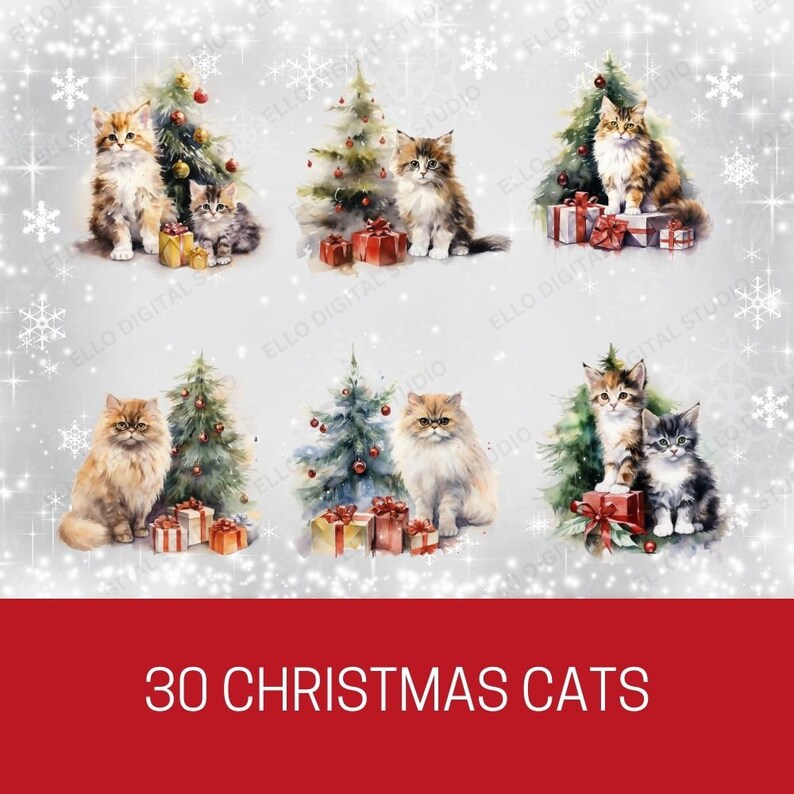 Buy Christmas Clipart Mega Bundle, 43 PNG Images, Transparent ...