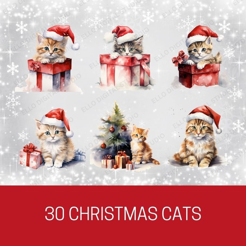Buy Christmas Clipart Mega Bundle, 43 PNG Images, Transparent ...
