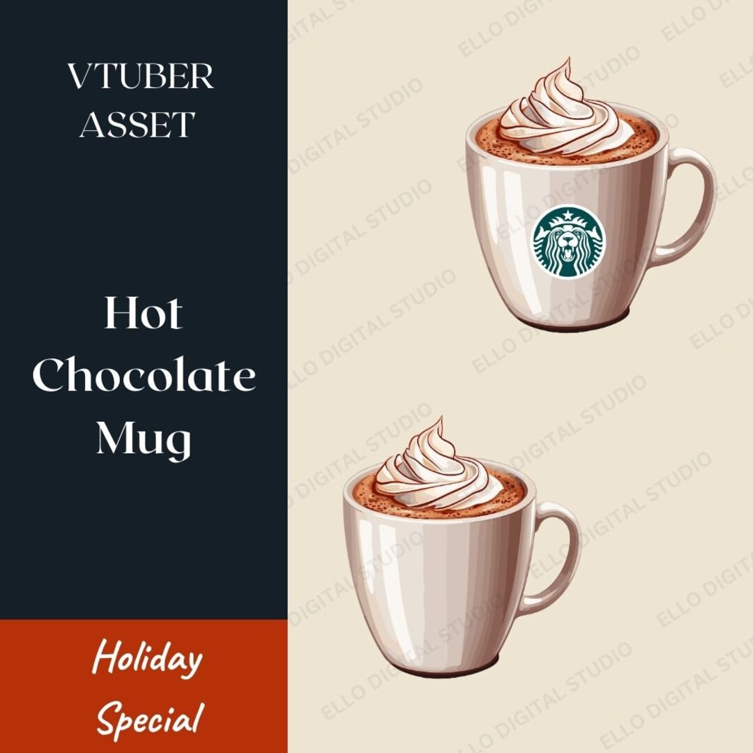 Vtuber Asset Hot Chocolate Cup PNG Tuber Holiday Veadotube - Etsy