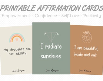 Self-love Affirmation Cards for Daily Mindfulness & Well-being ...