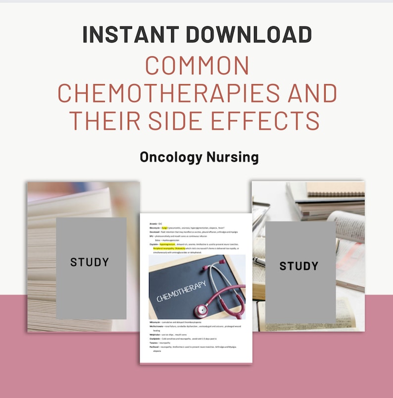 Common Chemotherapies and Their Side Effects : Oncology Nurisng Study ...