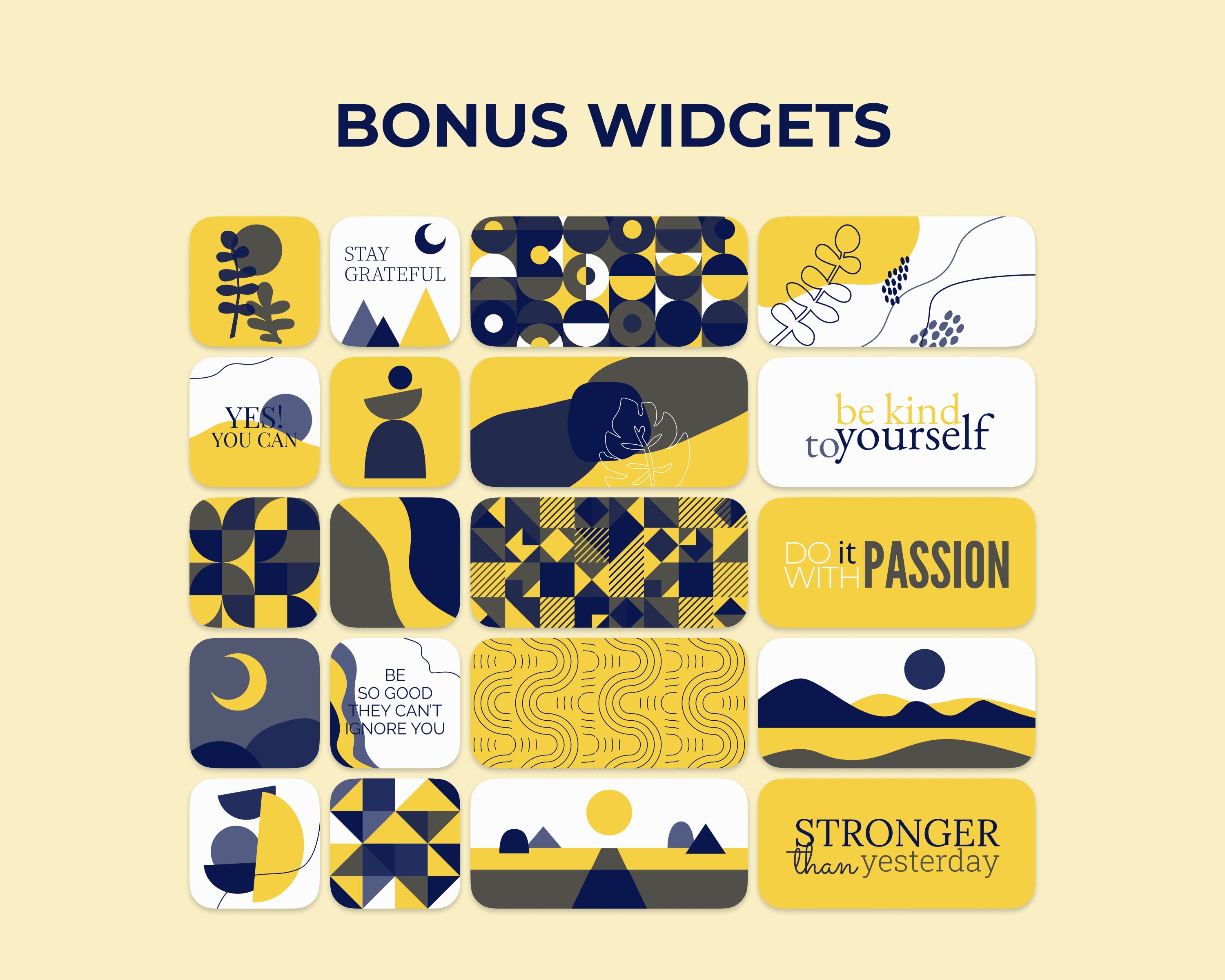 App Icon Pack Iphone App Icons Aesthetic Homescreen Yellow - Etsy