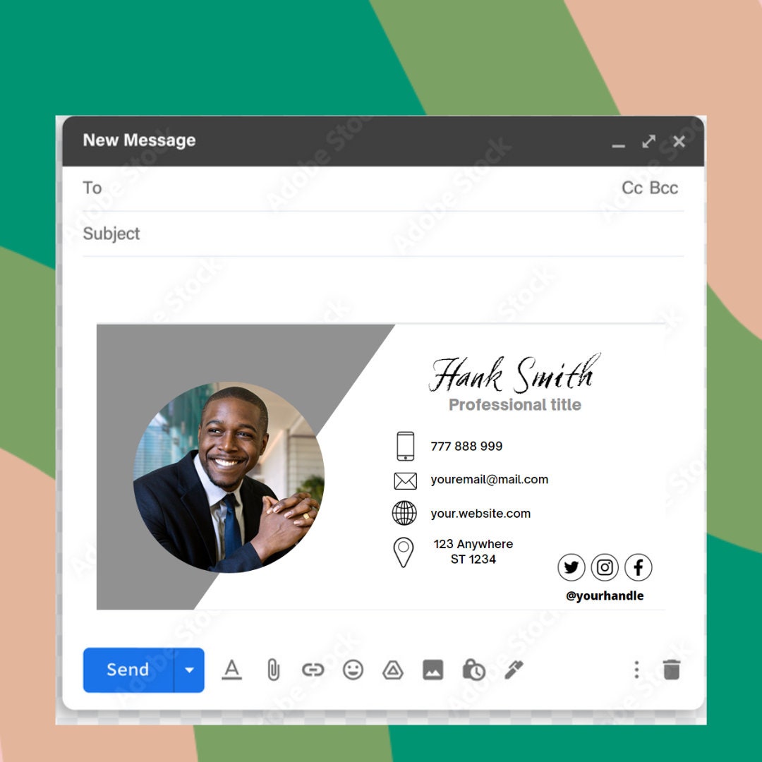 Email Signature Template Gmail Template Email Design - Etsy