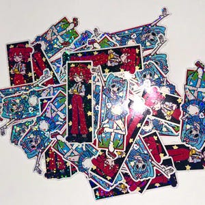 Mesmerizer - Hatsune Miku & Kasane Teto 3" Holographic Glitter Stickers ...
