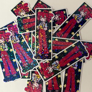 Mesmerizer - Hatsune Miku & Kasane Teto 3" Holographic Glitter Stickers ...