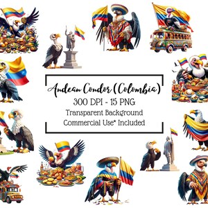 Andean Condor Clipart - Colombia's Sky Sovereign, Jungle Theme Clipart ...