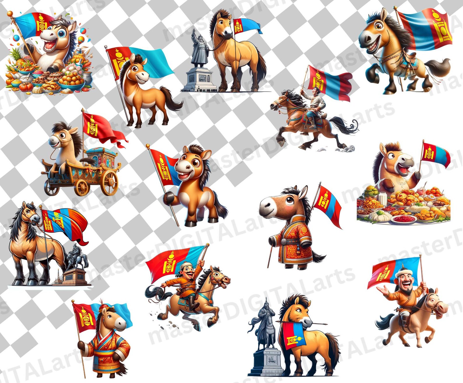 Mongolian Horse - Wild Steppes, Symbol of Freedom, Jungle Theme Clipart ...